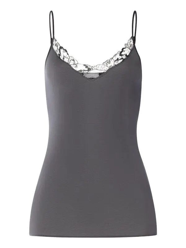 Hanro Cotton Cami Top - Grey