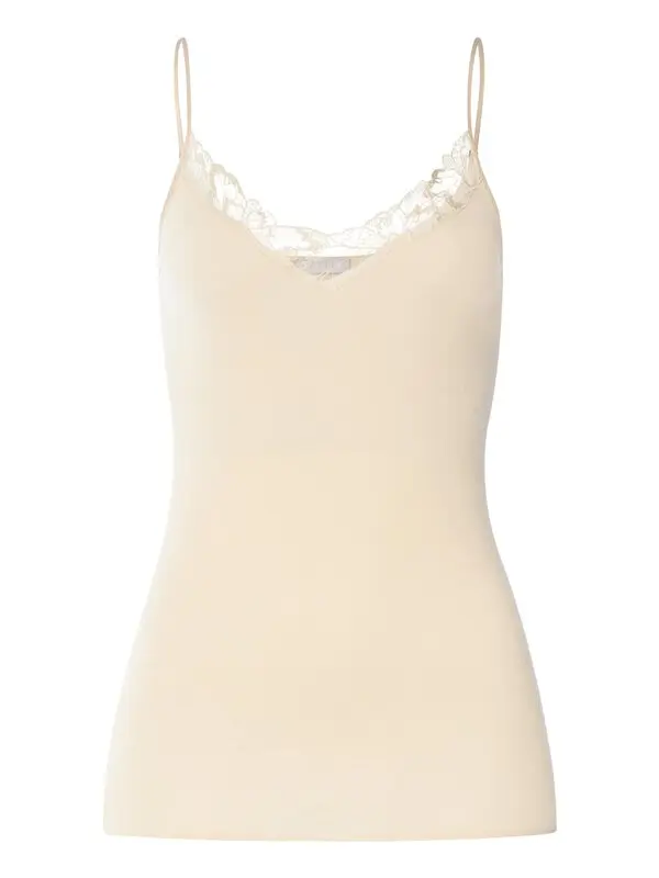 Hanro Cotton Cami Top - Beige