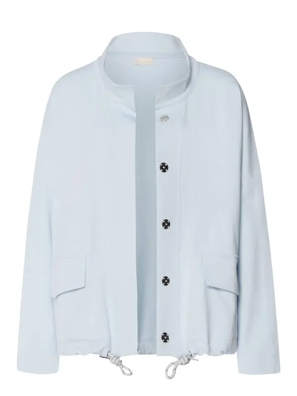 Hanro Stretch-cotton Natural Living Cardigan - Blue
