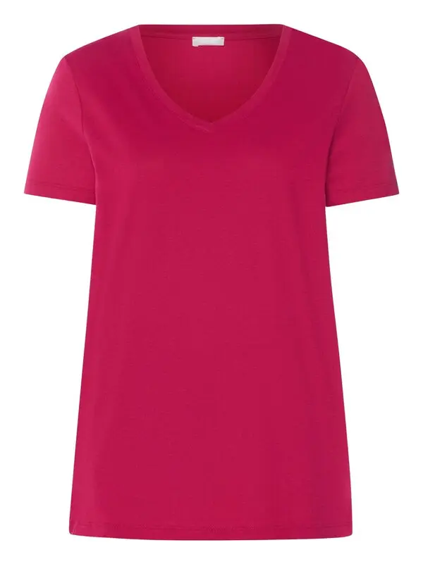Hanro Stretch-cotton Sleep & Lounge T-shirt - Red