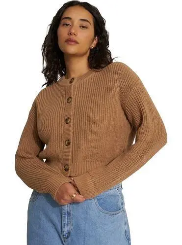 Callahan Cropped Cardigan - Camel