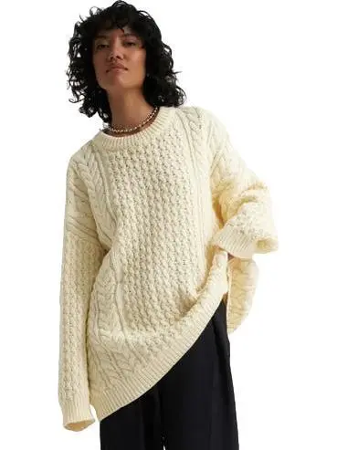 Callahan Mia Cableknit Sweater - Creme