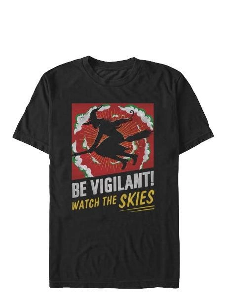 WICKED: FOR GOOD Elphaba Watch The Skies Short Sleeve Graphic T-shirt - Black