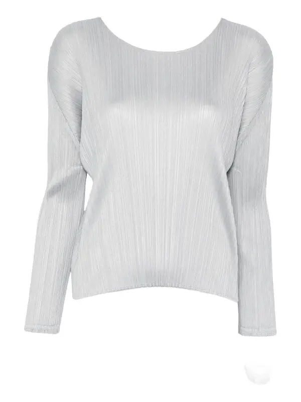 Issey Miyake Pleated Top - Grey