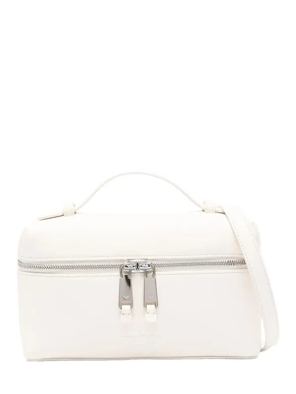 Emporio Armani Leather Vanity Case - White