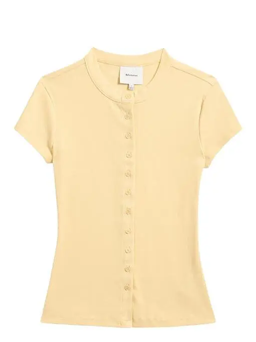 REFORMATION Raelynn Rib Top - Blonde