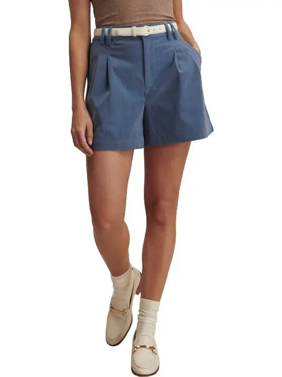 Varley Jorden Pleated Corduroy Shorts - Bijou Blue