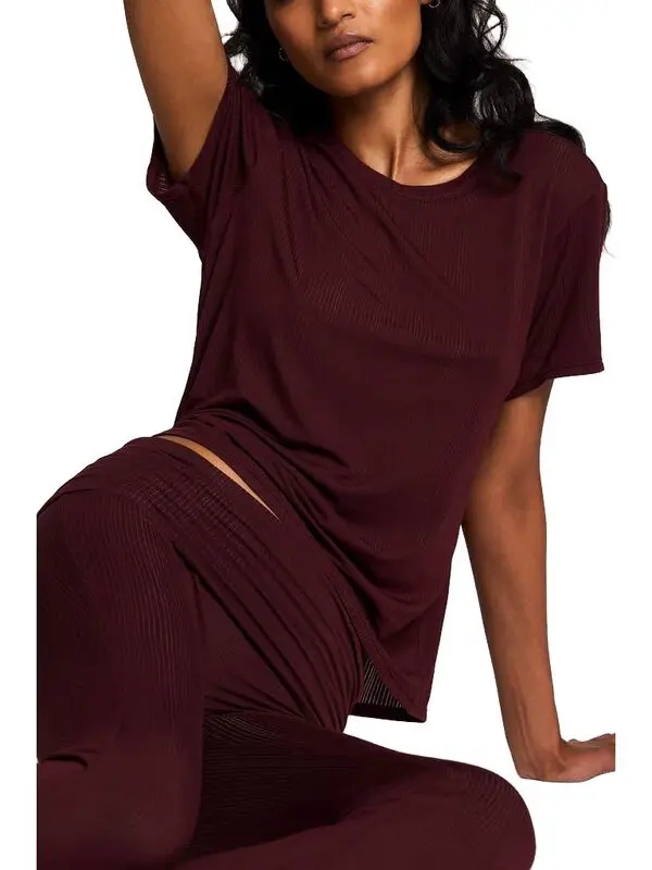 NEGATIVE UNDERWEAR Oversized Boyfriend Tee - Garnet