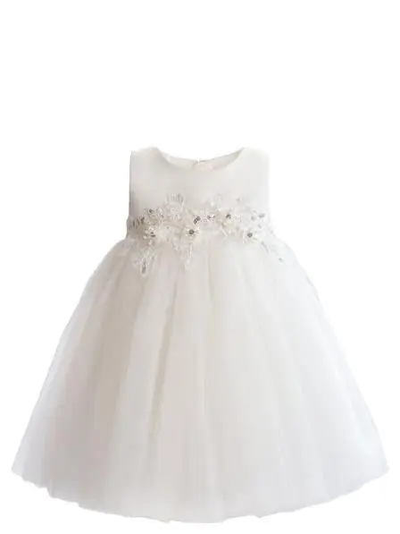 TULLEEN Ribbon Bloom Gown - White