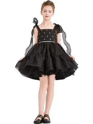 TULLEEN Ruffled Party Dress - Black