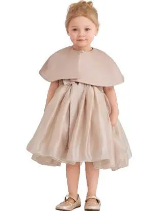 TULLEEN Timeless Cape-overlay Gown - Pink