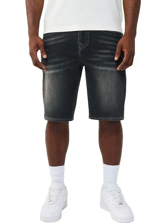 True Religion Bobby Denim Shorts - Smog Overdye Black Wash
