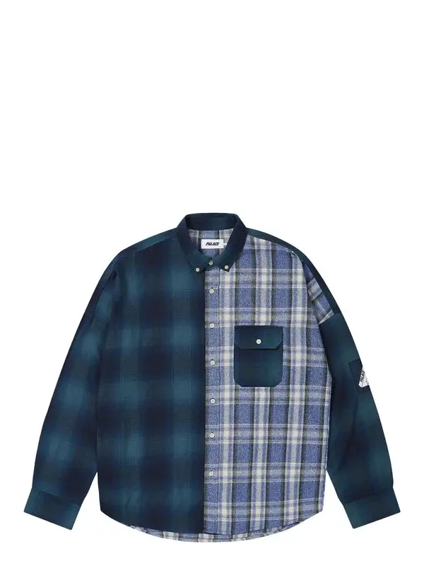 PALACE Patchy Flannel Shirt - Blue