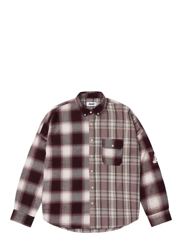 PALACE Patchy Flannel Shirt - Red