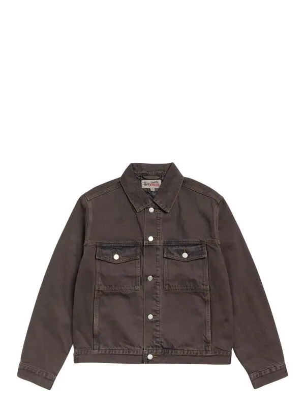 StÜssy Lined Denim Trucker Jacket - Brown