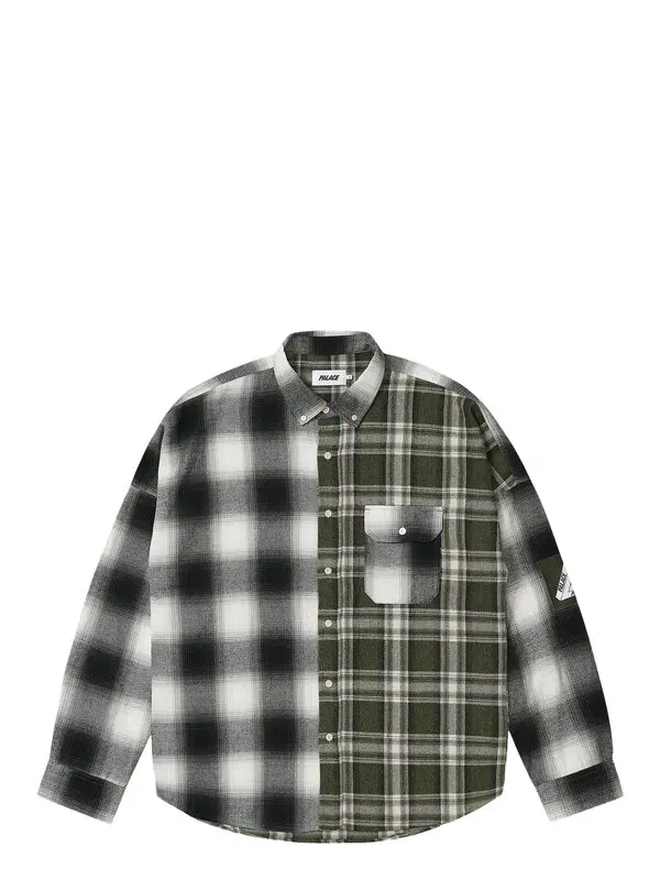 PALACE Patchy Flannel Shirt - Green