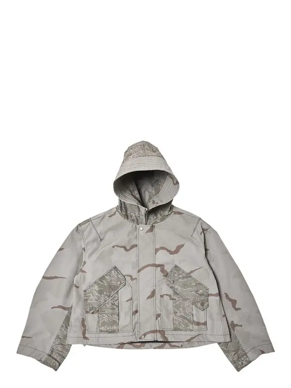 MARINE SERRE Regenerated Camo Bomber Jacket - Grey