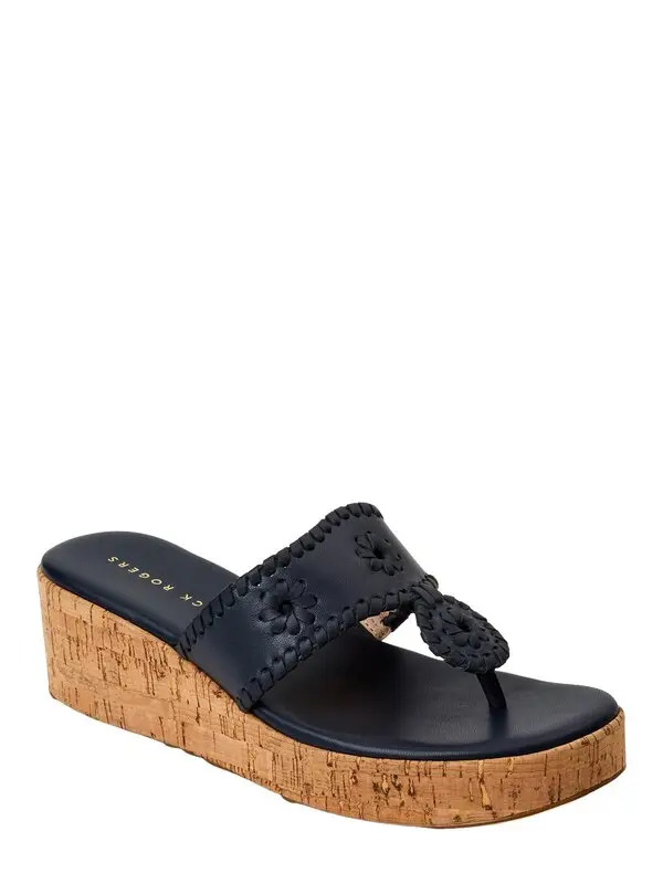 Jack Rogers High Wedge Sandal - Midnite