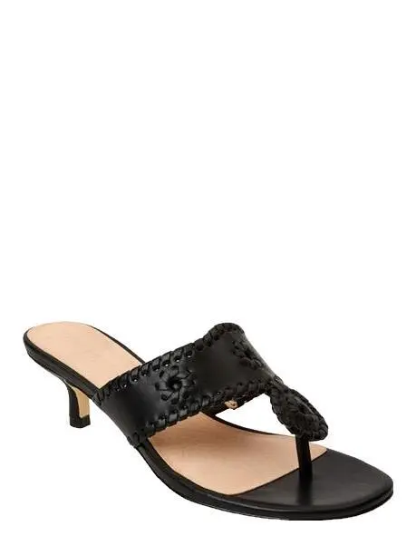 Jack Rogers Kitten Heel Flip Flop - Black