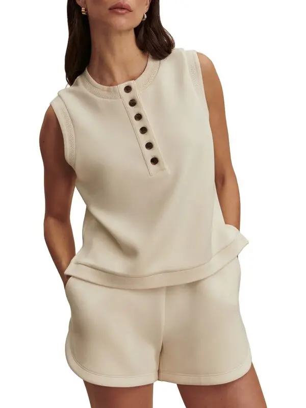 Varley Marla Button Placket Tank - Pristine