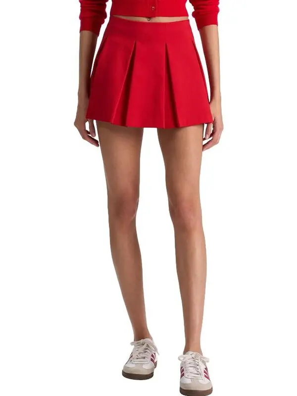 Alice + Olivia Emilie Mini Skirt - Red