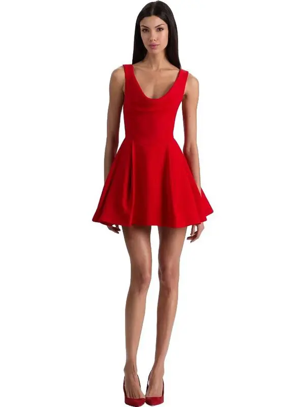 Alice + Olivia Estrella Mini Dress - Red