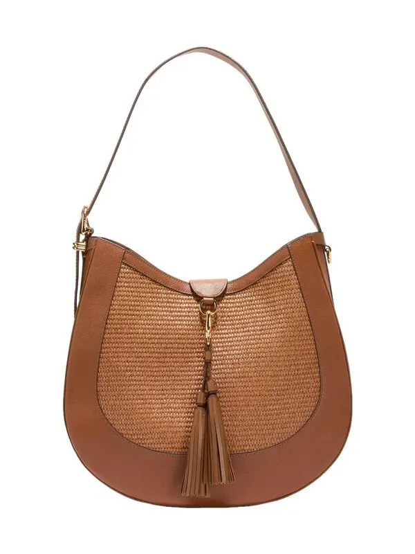 Cole Haan Catarina Large Hobo Bag - Tobacco Straw