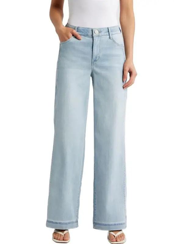 Wit & Wisdom Gracie Skyrise Wide Leg Jeans - Light Blue Vintage