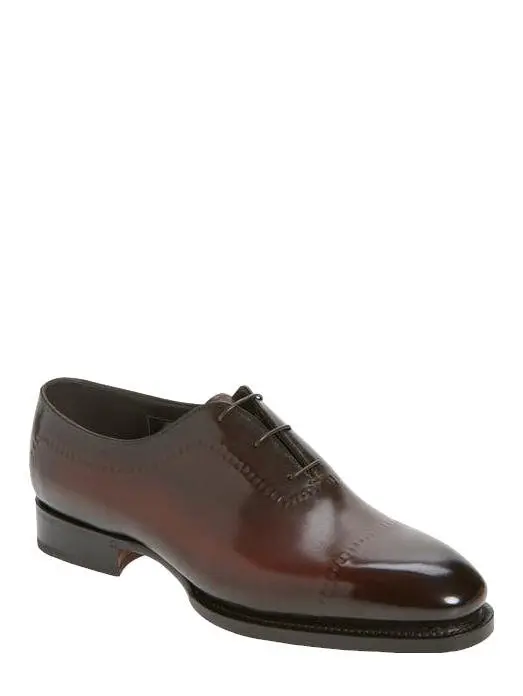 Santoni Zephyr Faux Cap-toe Wholecut Shoe - Dark Brown-t60