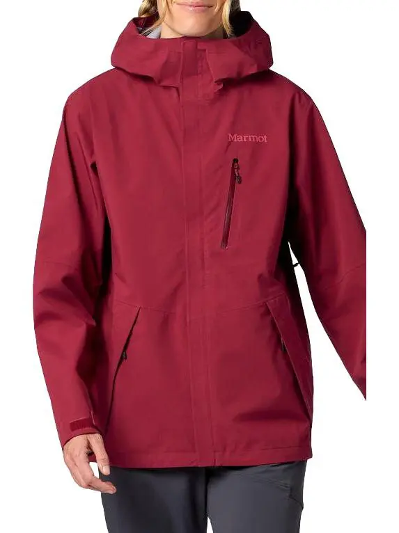 MARMOT Waterproof Hooded Jacket - Cosmos Red