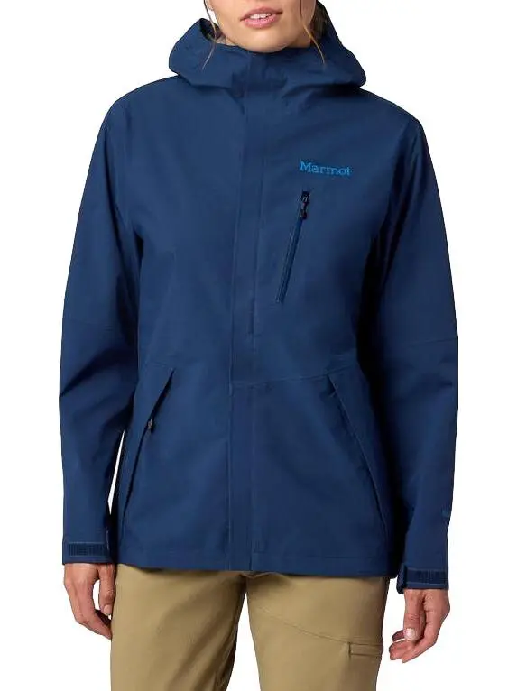 MARMOT Waterproof Hooded Jacket - Nightfall Navy