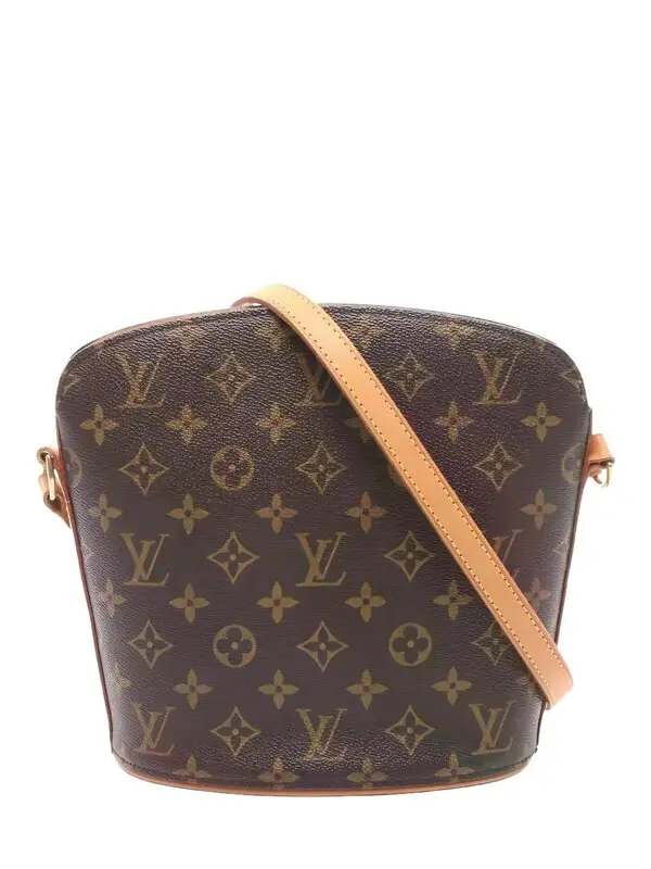 LOUIS VUITTON 2001 Drouot Monogram Shoulder Bag - Brown