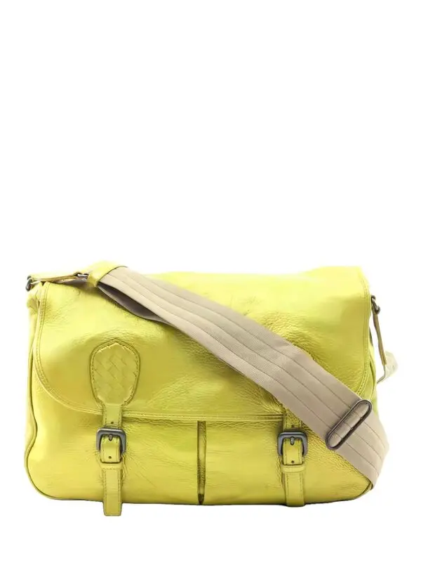 Bottega Veneta 2000s Intrecciato Crossbody Bag - Yellow