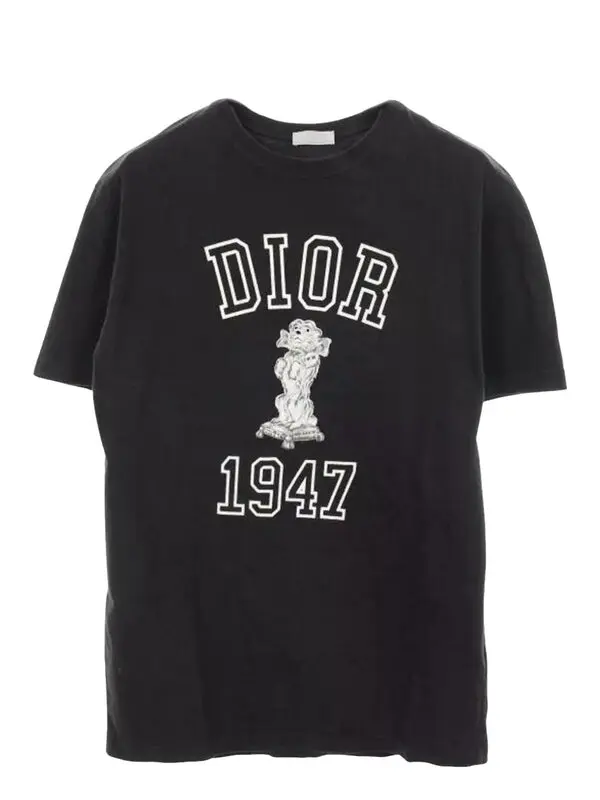 Dior 2000s Logo-print Cotton T-shirt - Black