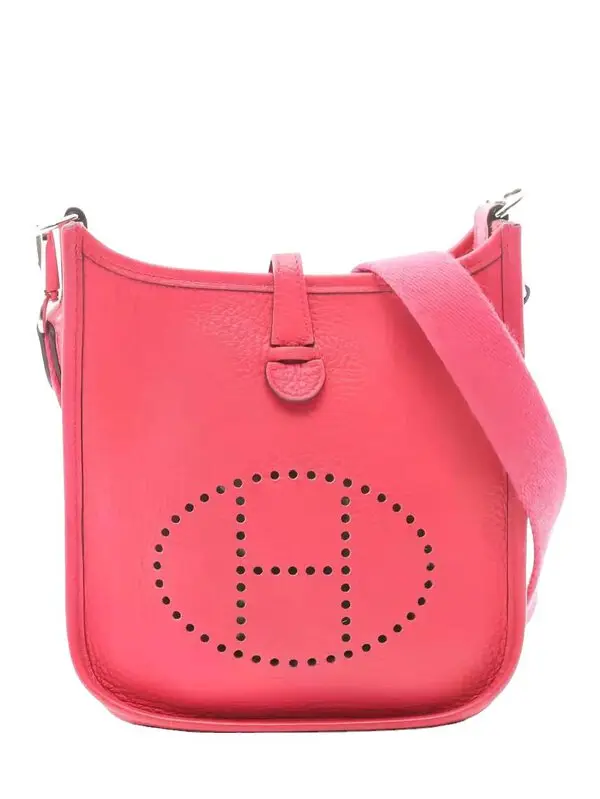 Hermès 2017 Tpm Evelyne Perforated Leather Shoulder Bag - Pink