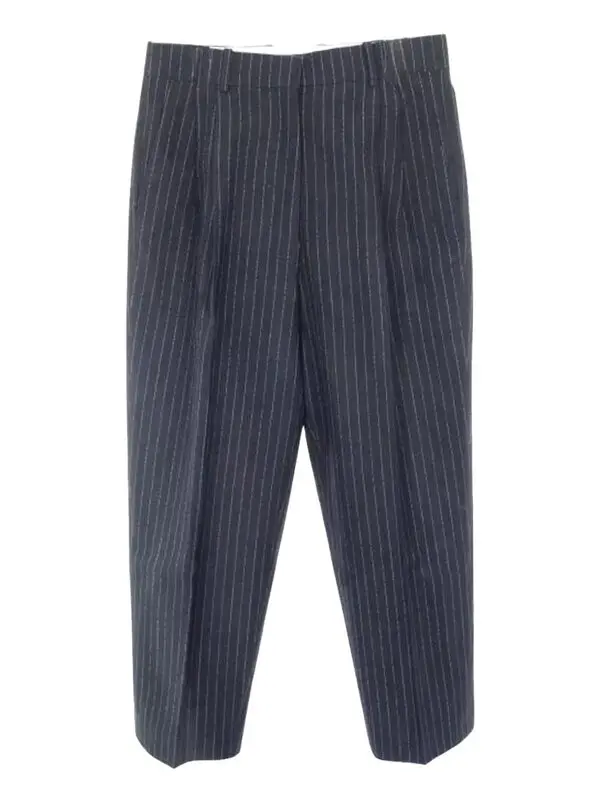 Celine 2010s Striped Wool Trousers - Blue