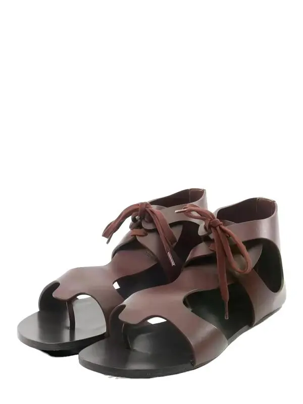 Hermès Garate Leather Thong Sandals - Brown