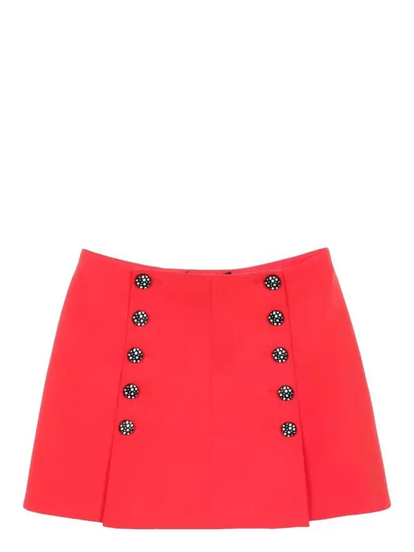 LOUIS VUITTON X Yayoi Kusama Technical Gabardine Mini Skirt - Red