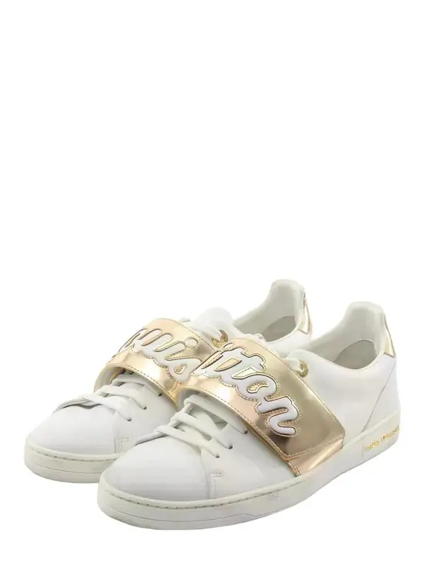 LOUIS VUITTON 2017 Logo Leather Sneakers - White