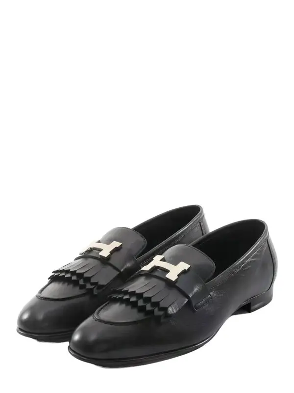Hermès Royale Leather Loafers - Black