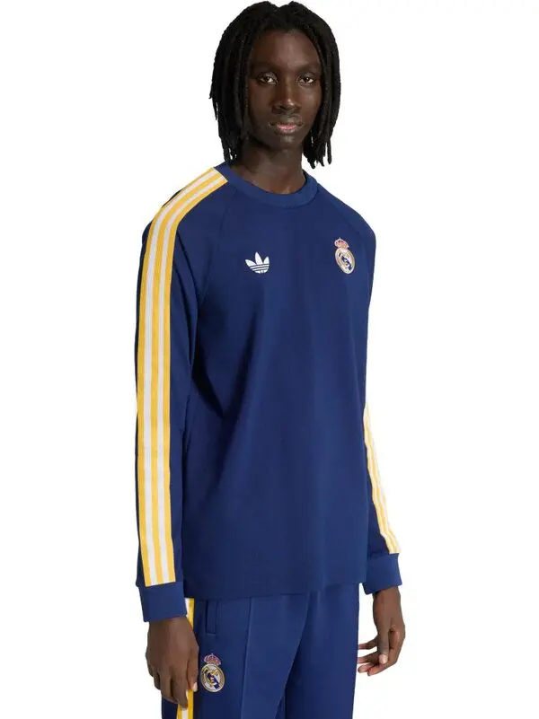 Adidas Real Madrid Originals Long Sleeve T-shirt - Dark Blue