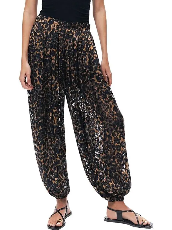 NOCTURNE Printed Relaxed Balloon-leg Pants - Multi-colored