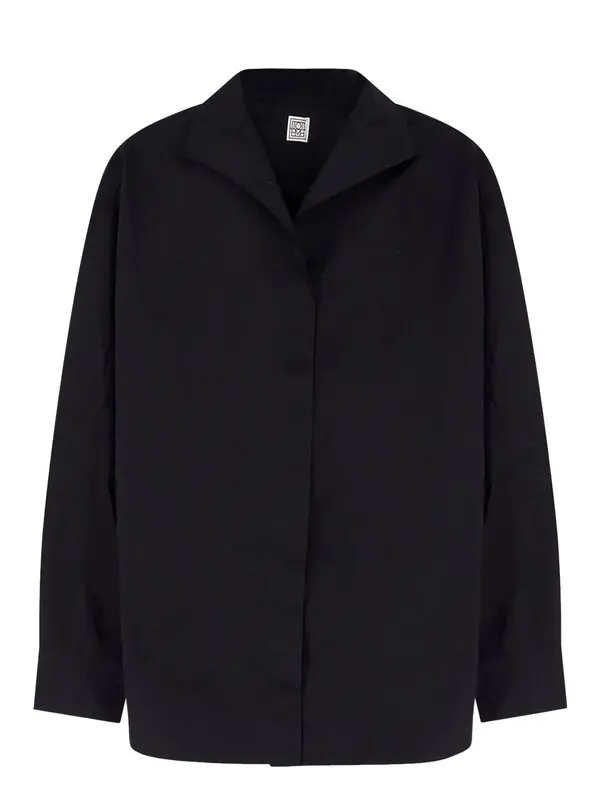 TOTEME Oversized Cotton Shirt - Black
