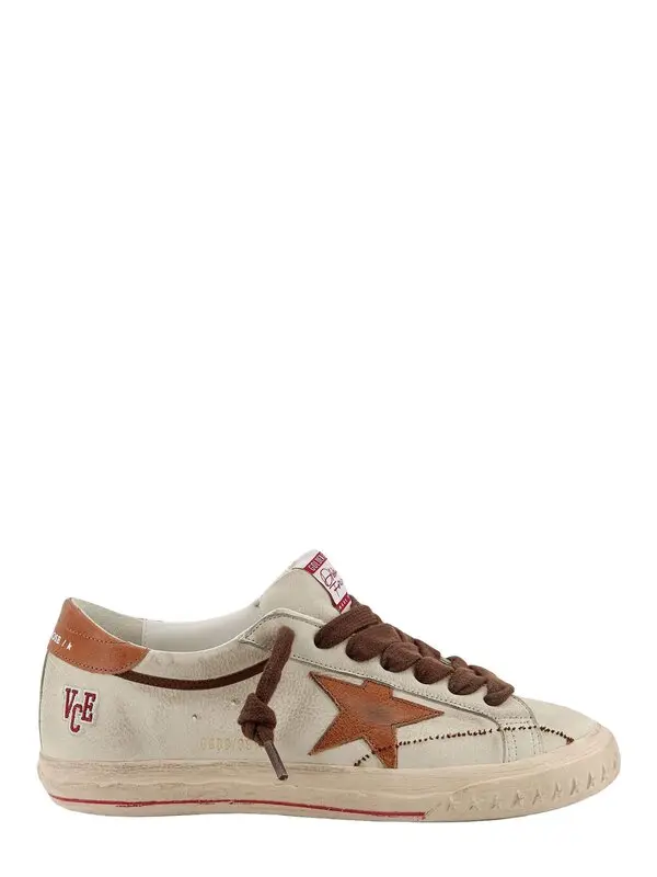 GOLDEN GOOSE Super-star Leather Sneakers - Beige