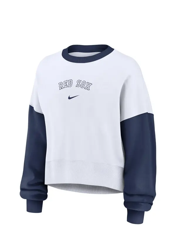 Nike Boston Red Sox Mlb Pullover Crew - White