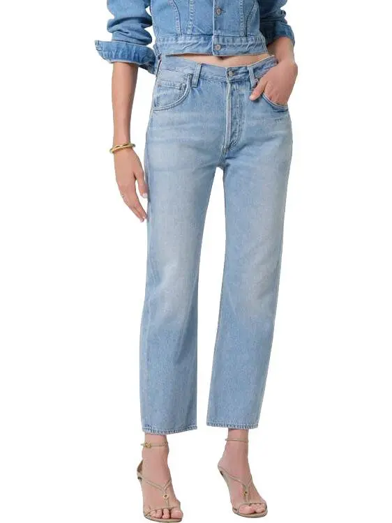 Citizens Of Humanity Winslow High-waist Ankle Boyfriend Jeans - Ritual Light Indigo