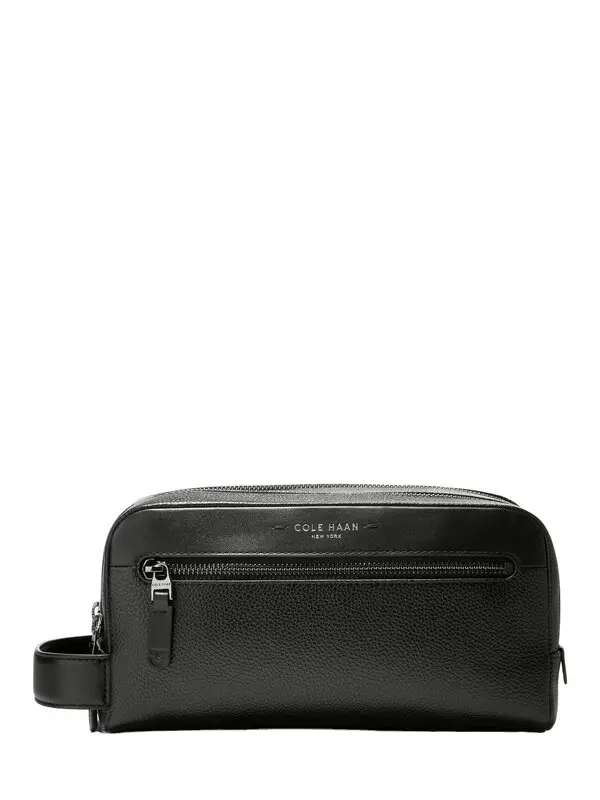 Cole Haan Damon Leather Dopp Kit - Black