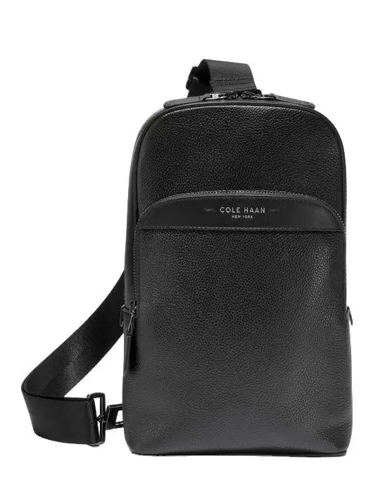 Cole Haan Damon Leather Sling Bag - Black