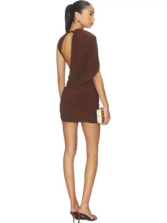 LOVERS AND FRIENDS Milani Mini Dress - Dark Brown