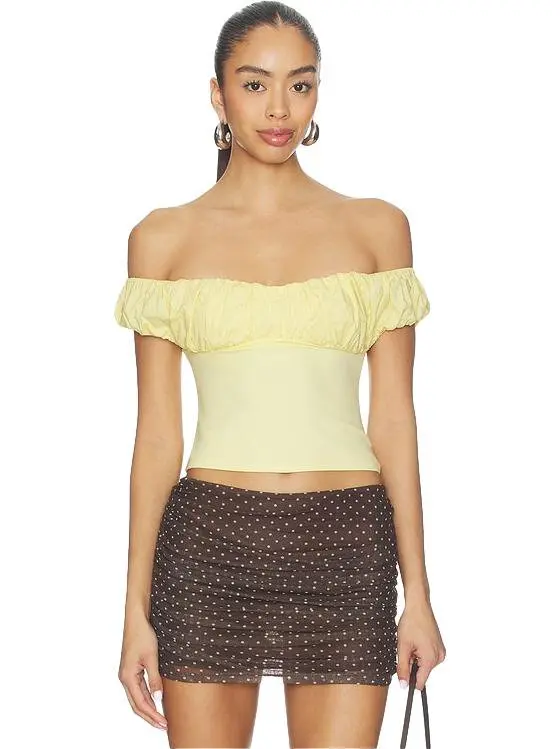 Majorelle Tatum Top - Butter Yellow
